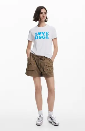 Desigual Cotton Cargo Shorts
