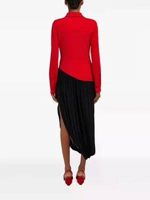 FERRAGAMO Asymmetrical Button-up Dress