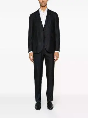 LARDINI Pinstriped Single-breasted Suit - Blue