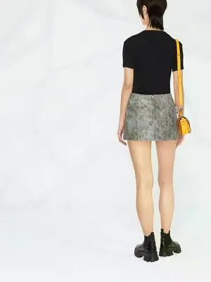 Off-White Logo-print Ribbed T-shirt - Black