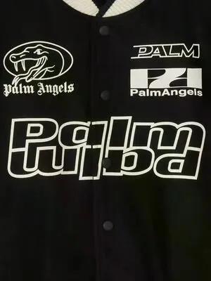 Palm Angels Snake-print Varsity Jacket