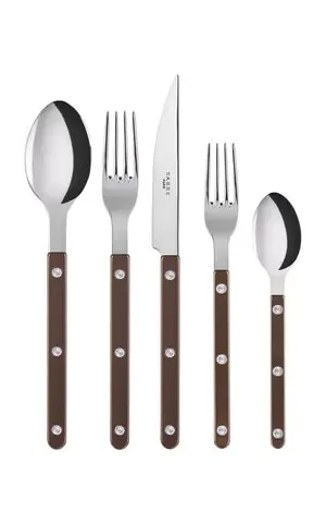 SABRE Bistrot Pearly Five-piece Silverware Set Brown