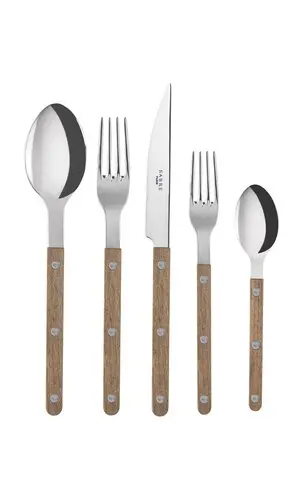 SABRE Bistrot Five-piece Silverware Set - Brown