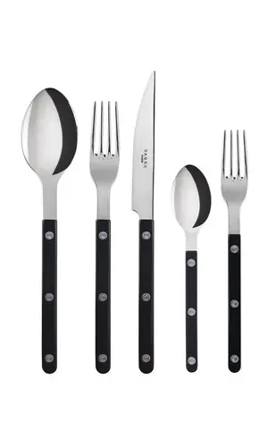 SABRE Bistrot Solid Five-piece Silverware Set - Black