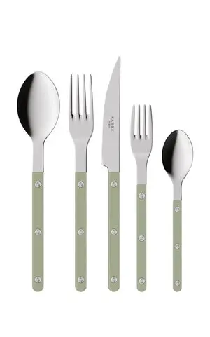 SABRE Bistrot Solid Five-piece Silverware Set - Green