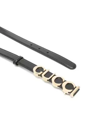 Gucci Logo-buckle Thin Belt