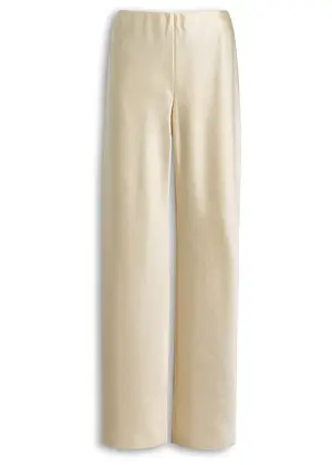 Vince Fluid Satin Bias Trousers - Ivory