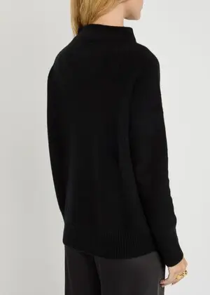 Vince Cashmere Funnel-neck Jumper - Black