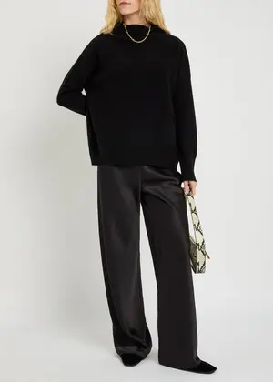 Vince Cashmere Funnel-neck Jumper - Black