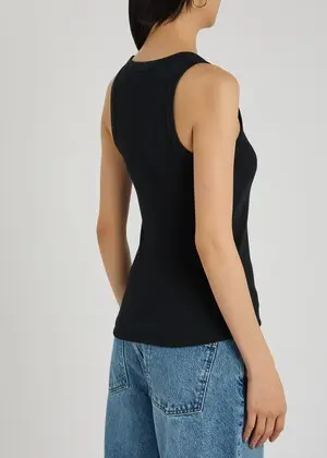 Vince Ribbed Cotton-blend Tank