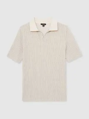 REISS Hall Cotton-blend Stripe Polo Shirt