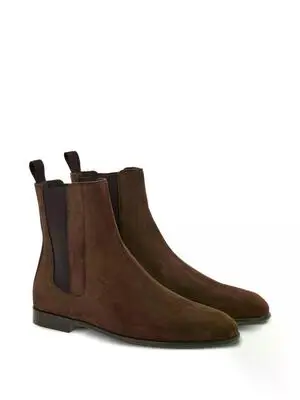FERRAGAMO Suede Chelsea Boots - Brown
