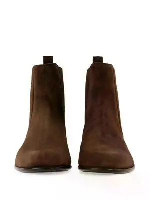 FERRAGAMO Suede Chelsea Boots - Brown