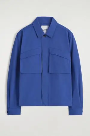 Cos Utility Cotton-twill Overshirt - Blue