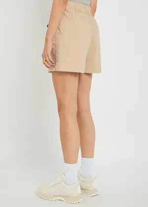 Moncler Logo Shell Shorts - Beige