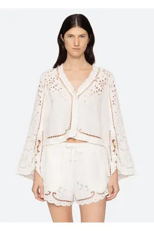 Sea Lula Embroidered Blouse