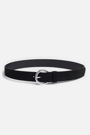 7 For All Mankind Italian Suede Belt - Black