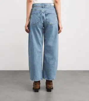 Paige Arellia High-rise Barrel-leg Jeans - Blue