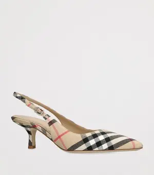 Burberry Lf Dame Slingback Heels 55