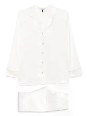GILDA & PEARL Silk Pyjama Set - White