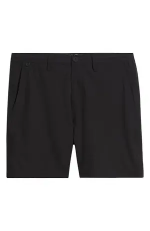 ROARK Hytide Flat Front Hybrid Performance Shorts - Black