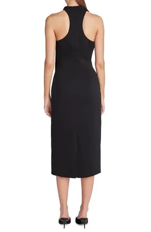 Endless Rose Choker Tie Sleeveless Midi Dress - Black