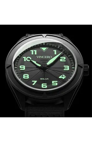 VINCERO Stratos Titanium Solar Strap Watch - Dark Matter