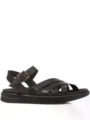 Geox Xand 2s Leather Sandals - Black