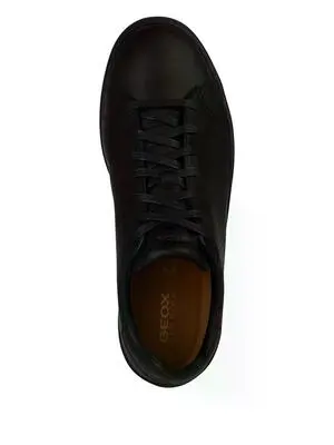 Geox Spherica Leather Sneakers - Black