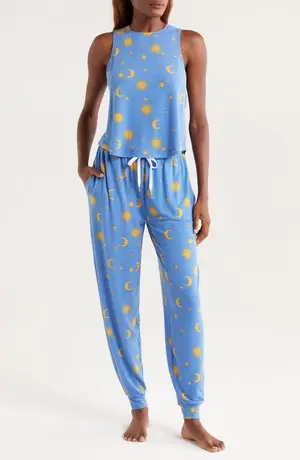 Honeydew Intimates Star Seeker Brushed Jersey Tank & Pant Pajamas Periwinkle Celestial