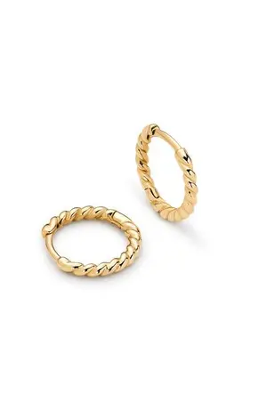 ANA LUISA Slim Twist Hoop Earrings - Gold