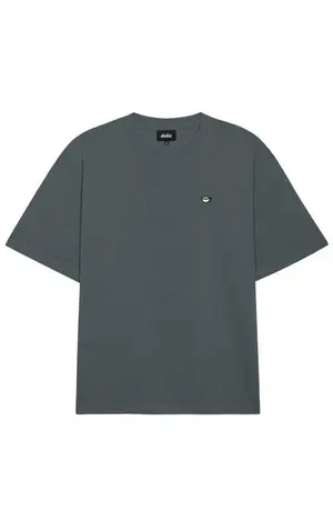 DALIX Mens Lil Matcha Heavy Weight Cotton Tee Space Gray