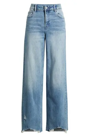 HIDDEN JEANS Frayed Hem Dad Jeans