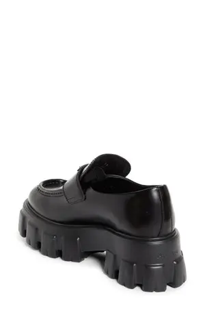 Prada Monolith Lug Sole Loafer - Nero