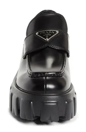 Prada Monolith Lug Sole Loafer - Nero