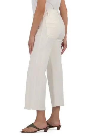 Kut From The Kloth Patch Pocket Crop Wide Leg Jeans