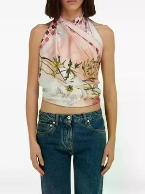 FERRAGAMO Floral-print Silk Scarf - Pink