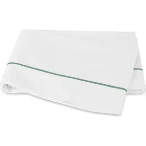 MATOUK Bergamo 500 Thread Count Cotton Percale Flat Sheet Celadon