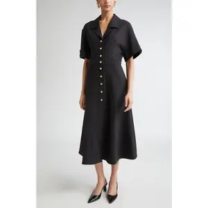 Carolina Herrera Stretch Virgin Wool Midi Dress