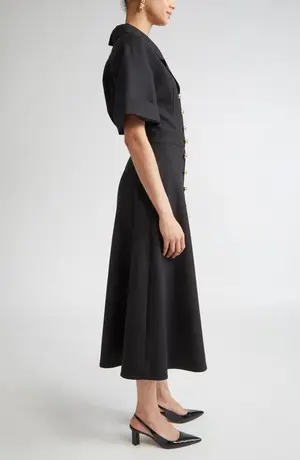 Carolina Herrera Stretch Virgin Wool Midi Dress