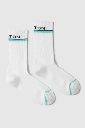 PELOTON Performance Double Stripe Crew Sock