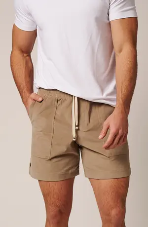 LEISURE LAB Patch Pocket Corduroy Shorts Fog
