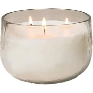 THE COLLECTIVE HOME Pebbled Triple-wick Candle Bowl - White