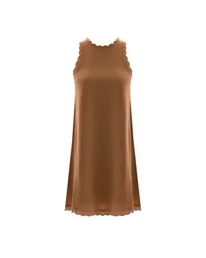 MONLICIA Calia Mini Linen Dress - Brown