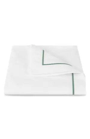 MATOUK Bergamo Cotton Percale Duvet Cover - Celadon