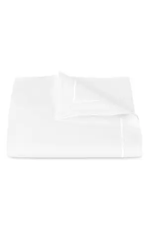 MATOUK Bergamo Cotton Percale Duvet Cover - White