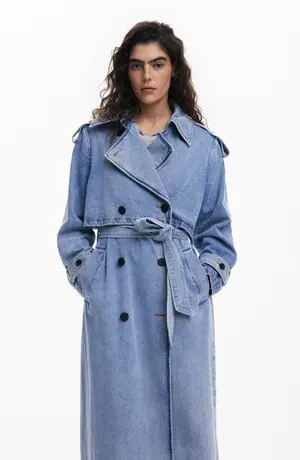 Desigual Denim Trench Coat