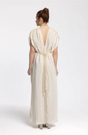 MONLICIA Helen Maxi Dress 100% Cotton - Ivory