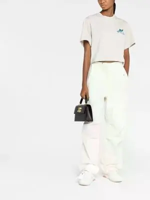 Off-White Butterfly-print Cropped T-shirt