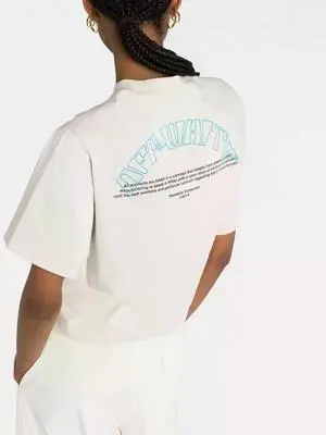 Off-White Butterfly-print Cropped T-shirt